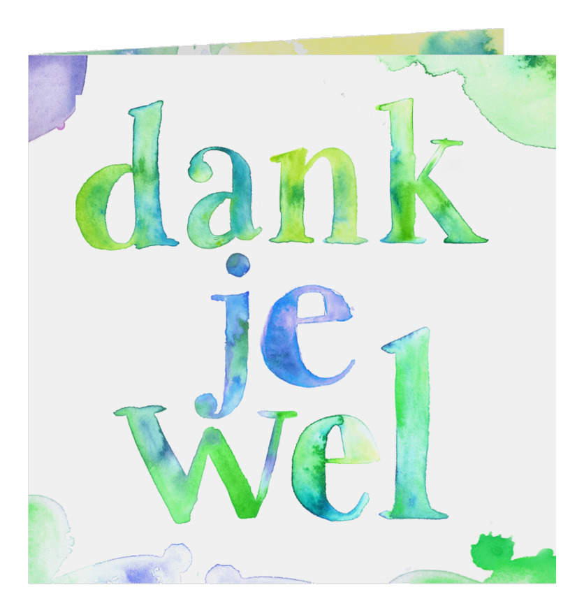 Bedankkaartjes maken - Mooie bedankkaart van Kaartje2go