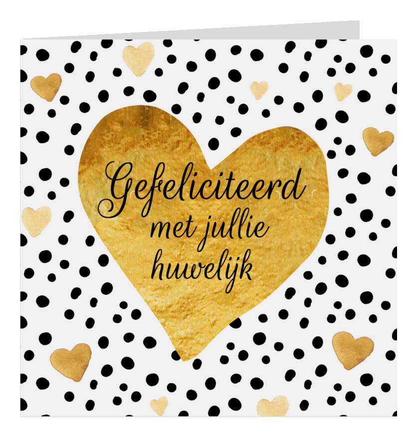 Felicitatie huwelijk | gelukwensen: gefeliciteerd! | Kaartje2go
