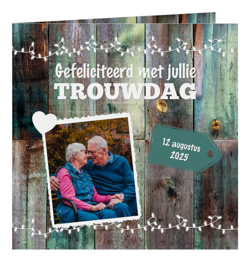 Felicitatie huwelijk | gelukwensen: gefeliciteerd! | Kaartje2go