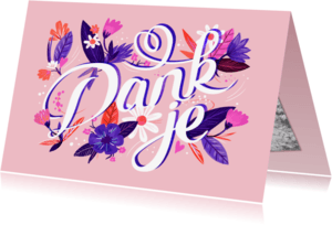 Bedankkaartjes maken - Mooie bedankkaart van Kaartje2go
