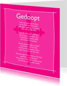 Felicitatie doop - Kaarten voor felicitatie doopsel | Kaartje2go.be