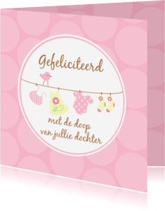 Felicitatie doop - Kaarten voor felicitatie doopsel | Kaartje2go.be